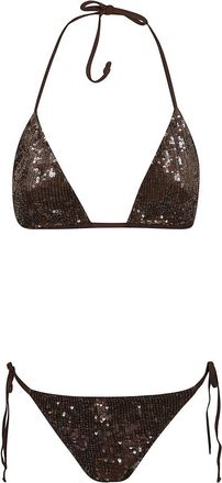 P.A.R.O.S.H. P.a.r.o.s.h., Femme, Maillots de bain, Brun, Taille: 40 FR Sliding Triangle Bikini