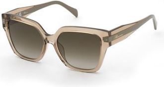 Blumarine Lunettes de Soleil SBM905 07AY MARRONE TRASPARENTE LUCIDO 54/16/140 Femme