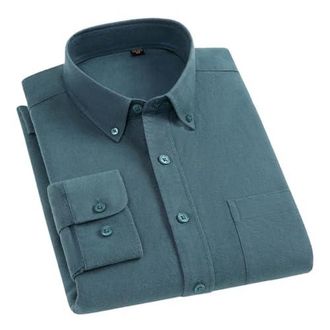Generic Chemise Oxford thermique for hommes, chemise habill&eacute;e d&eacute;contract&eacute;e &agrave; manches longues doubl&eacute;e de flanelle, chemise boutonn&eacute;e d&eacute;contract&eacute;e daffaires &eacute;pa