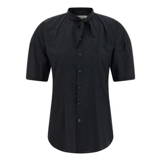 Christophe Lemaire Femme, Blouses et Chemises, Noir, Taille: 36 FR Chemise &agrave; Manches Courtes Avec Foulard