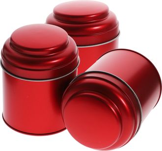 BESPORTBLE 3 St&uuml;ck Teiliges Luftdichter Tee Kaffeebeh&auml;lter aus Wei&szlig;blech Tragbarer Stilvoller Vorratskanister f&uuml;r Losen Tee Zucker Aromatherapie dose Praktische 