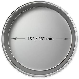 PME Aluminium-Runde Kuchenform 381 x 50mm, Silver