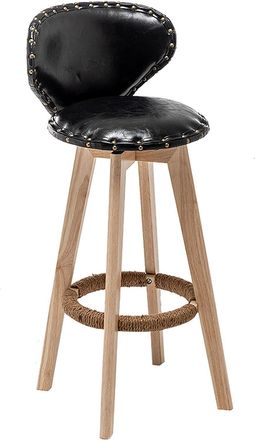 Generic Vintage Barhocker, 360&deg; drehbar, mit R&uuml;cken- und Fu&szlig;st&uuml;tze, gepolstert mit PU-Leder, Tresenh&ouml;he, f&uuml;r Bar, Caf&eacute;, K&uuml;che oder K&uuml;cheninsel