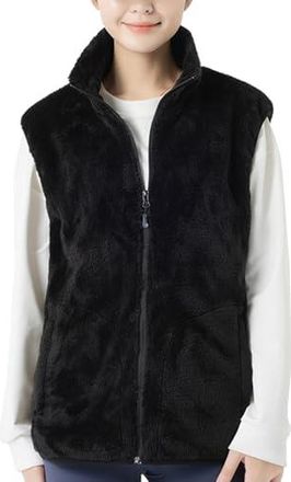 Generic Gilet chauffant pour femme, gilet chauffant léger, sans manches, gilet chauffant pour femme, vestes dhiver chauffantes pour randonnée, camping, Noir, 