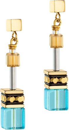 Coeur de Lion Ohrringe - GeoCUBE Iconic Ohrringe - Gr. unisize - in Blau - f&uuml;r Damen