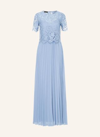 Apart Set: Abendkleid Und Blusenshirt Aus Spitze blau