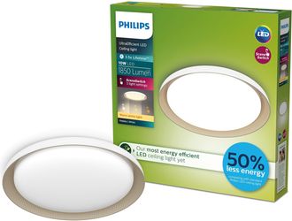 Philips Pebblo UltraEffiziente LED Deckenleuchte, SceneSwitch, Weiß, 10W, 1850Lm, 2700K, IP20, warmweißes Licht, 3 Lichteinstellungen