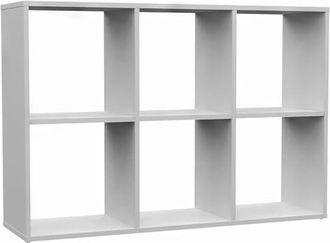 Selsey Malax Wandregal - 6 F&auml;cher - 75 x 110 x 30 cm - praktisches Wandregal aus Holz f&uuml;r Wohnzimmer/B&uuml;ro - modular: hoch/niedrig - moderner/klassischer Stil