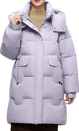 Generic Manteau Hiver Femme Manteau Cape Femme Hiver Women S Splice Quilted Lightweight Puffer Casual Padded Coat Vêtement Grand Froid Doudoune Grande Taille 