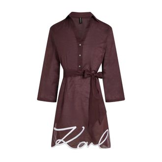 Karl Lagerfeld Damen, Kleider, Braun, MGr&ouml;&szlig;e