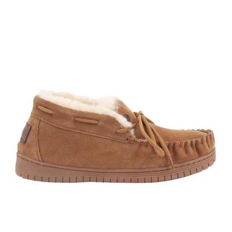 Warmbat Luxuri&ouml;ser Cognac Suede Hausschuh - - Shoes - Damen - Braun - 39 EU