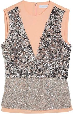 Paco Rabanne Femme, Blouses et Chemises, Multicolore, Taille: 38 FR Top en jersey &agrave; sequins