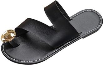 Generic K Chaussures de sport pour femme - Semelle plate - Bout rond - Sandales respirantes - Confortables et l&eacute;g&egrave;res - Pour les vacances &agrave; la plage en plein 