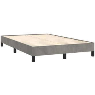 vidaXL Bettgestell ohne Matratze Hellgrau 120x190 cm Samt Vidaxl