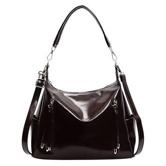 Generic Sac &agrave; bandouli&egrave;re compact pour femme - Sac &agrave; caf&eacute; l&eacute;ger en polyur&eacute;thane, sac &eacute;l&eacute;gant pour un usage quotidien d&eacute;contract&eacute;