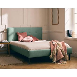 Best Mobilier Monet - lit - 160x200 - sommier inclus - en tissu - vert sauge