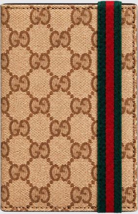Gucci GG Supreme Bifold-Geldb&ouml;rse mit Webstreifen-Detail
