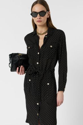 Gerard Darel Robe chemise &agrave; pois - RUZENA - Noir