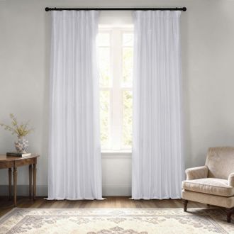 Half Price Drapes Verdunkelungsvorh&auml;nge aus Kunstseide, 244 cm lang, f&uuml;r Schlafzimmer und Wohnzimmer, Vintage-Stil, strukturiert, Verdunkelungsvorhang (1 Panel), 127 x 