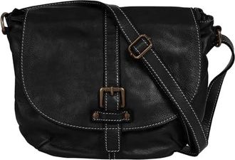 Cluty Sac à bandoulière Femme cuir véritable | Fabriqué en Italie, sac messager, sac bandoulière, sac à main en cuir de vache 019536