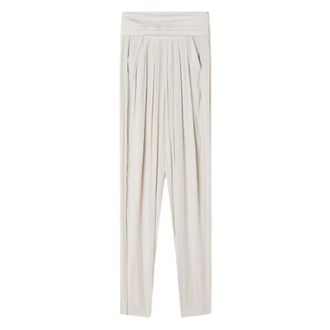 Lanvin Femme, Pantalons, Blanc, Taille: 38 FR Pantalon Fluide en Charmeuse