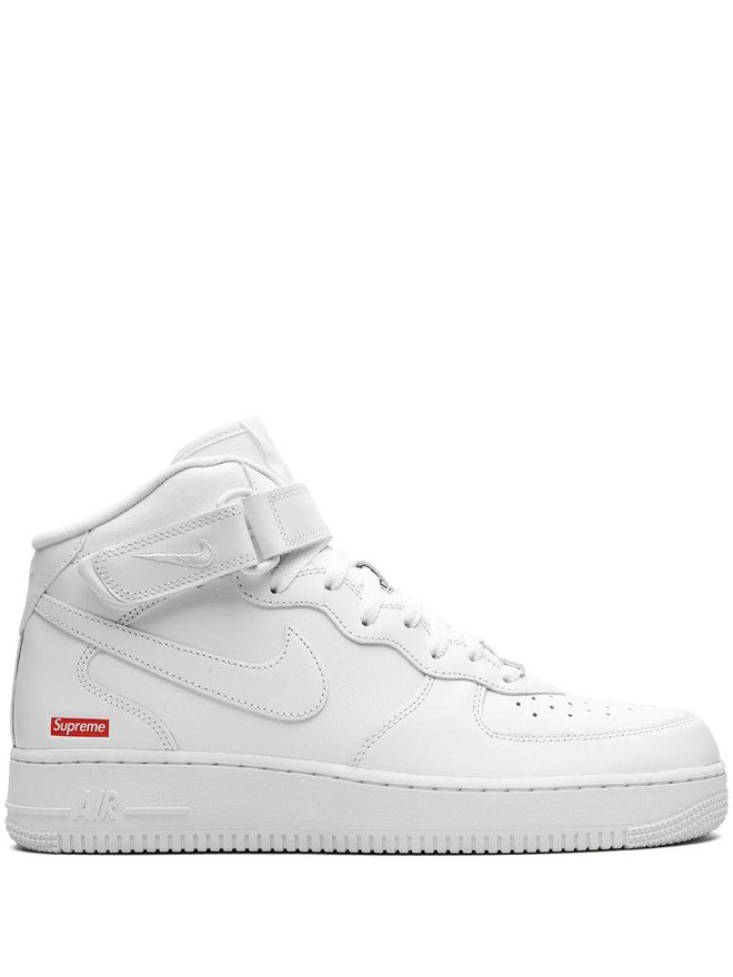 x Supreme Air Force 1 Mid Mini Box Logo White Sneakers - Wei&szlig;