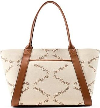 Karl Lagerfeld Sac cabas imprim&eacute; K/Ville en coton