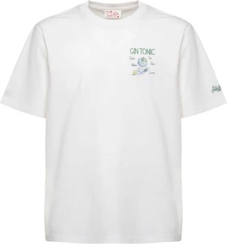 Saint Barth Homme, Tops, Blanc, Taille: L Portofino Cotton T-Shirt