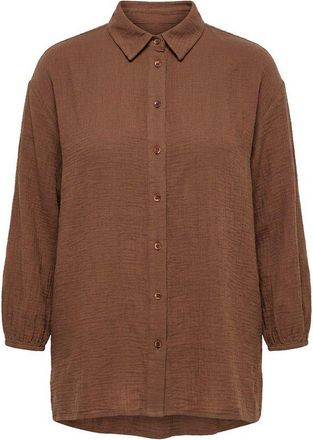 Miamoda Longbluse Musselin-Bluse oversized 3/4-&Auml;rmel