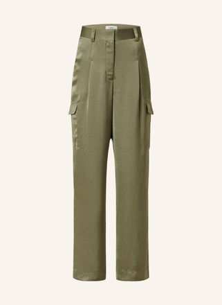 BA&SH Ba&Sh Cargohose Cary Aus Satin gruen
