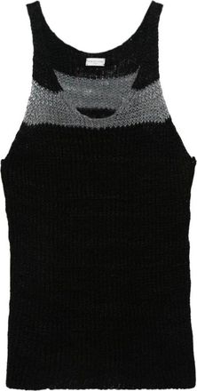 Dries Van Noten Homme, Tops, Noir, Taille: L Knit Tank Top