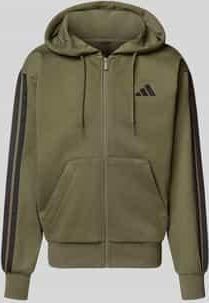 adidas Sweatjacke mit Reißverschluss und Känguru-Tasche