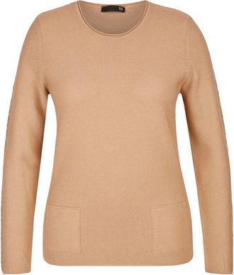 Rabe Rundhals-Strickpullover - - Knitwear - Damen - Braun - 2XL