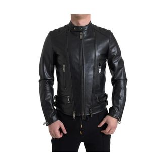 Dolce & Gabbana Homme, Vestes, Noir, Taille: M Blouson de motard