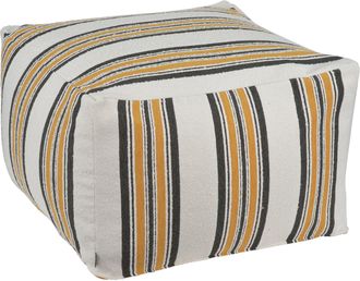 H.O.C.K. Sera Duo Bean Cube Hocker - Modernes Doppelstreifen-Design, 60x60x40 cm (maiz schwarz)