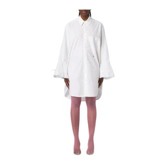 Palm Angels Femme, Robes, Blanc, Taille: 38 FR Robe Chemise Blanche