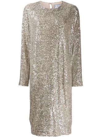In The Mood For Love robe Elisa à sequins - Tons neutres