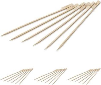 Weber Original Bambus Spiesse, Packung mit 25 Einweg-Grillspie&szlig;en, Umweltbewusste & nachhaltige lebensmittelsichere Spie&szlig;e, F&uuml;r Fleisch-, Gem&uuml;se- & Obstspie