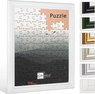 Bildershop-24 Puzzlerahmen Nepal Wei&szlig; (matt) 69x98cm (ca. 2000 Teile) ANTIREFLEX Entspiegelt