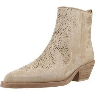 Alpe Bottines Cowboy en daim avec talon - 53561108 pour femme, Sable, 38 EU