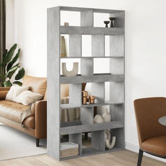 vidaXL Cloison de s&eacute;paration gris b&eacute;ton bois ding&eacute;nierie - Vidaxl