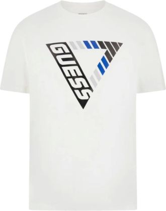 Guess Homme, Tops, Blanc, Taille: XS T-Shirt Folco