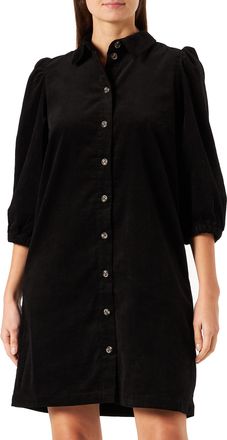 Kaffe Damen Knopf, Puffer Lässiges Kleid, Black Deep, 36