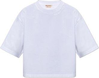 Marni T-shirt ample en coton - Femme - Tops - Blanc - Taille: 34 FR