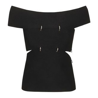 Alexander McQueen Cut-out Off-Shoulder Top - - Blouses & Shirts - Damen - Schwarzk - L