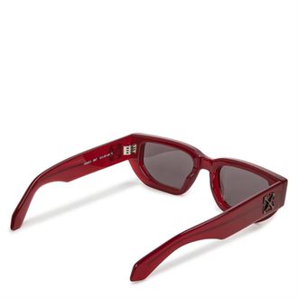 Off-white Off White - Greeley Sonnenbrille f&uuml;r Herren/Damen Unisex (Burgunderrot/Grau)
