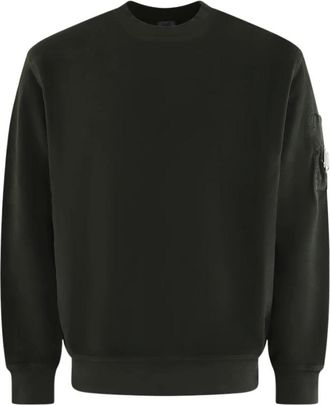 C.P. Company C.p. Company - SweaT-shirt &agrave; col rond avec poche - Homme - Sweatshirts et sweats &agrave; capuche - Vert - Taille: S