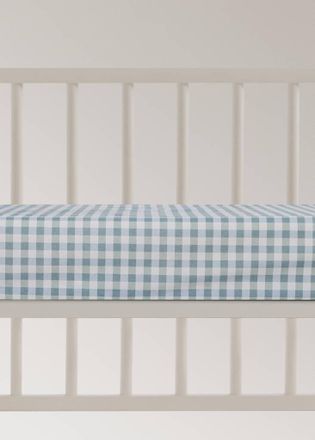 Mango Drap-housse berceau coton carreaux vichy vert menthe - Home - 60x120x15cm - MANGO HOME