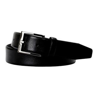 HUGO BOSS Homme, Accessoires, Noir, Taille: 100 CM Ceinture en cuir embossé Boucle en métal Elloy