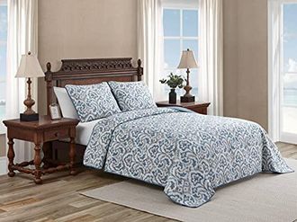 Tommy Bahama Kap Verde Smoke Quilt Set, Twin, Smoke, Smoke, Full/Queen